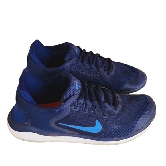 Nike | Shoes | Nike Free Rn 29 Blue White Sneakers Running Shoes Size 6 ...